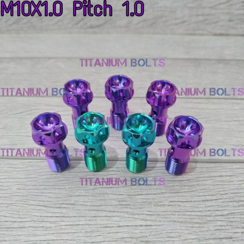 Jual Baut Banjo Kaliper Brembo KTC M10 Pitch 1.0 Drat Halus Titanium Bolt GR5 Original | Shopee ...
