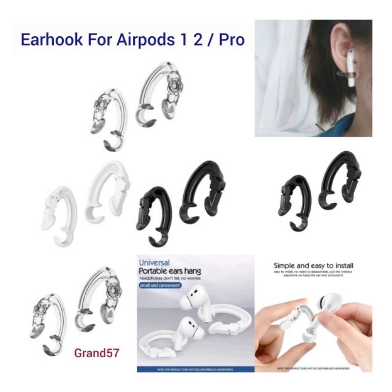 Jual Earhook Earbuds Earbud Ear Hook Apple Airpods 1 2 Pro Kait Telinga ...