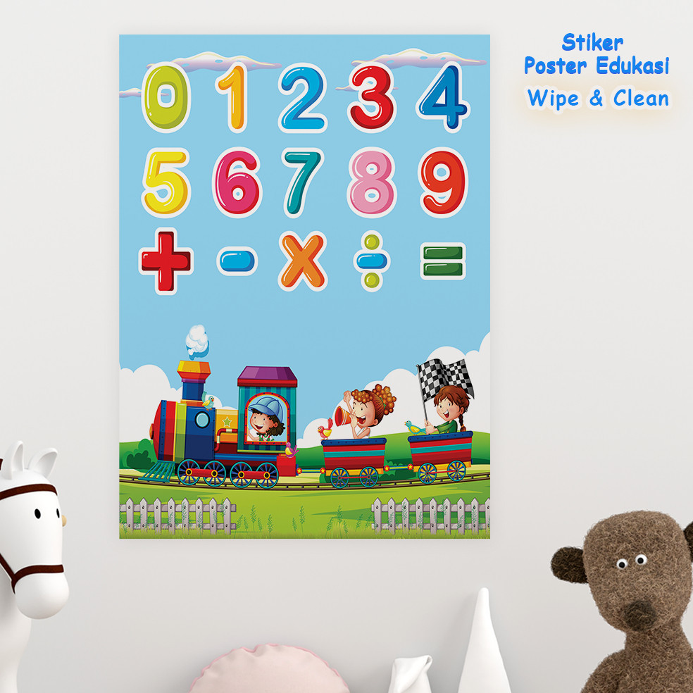 Jual Stiker Poster Sticker Dinding Alphabet, Angka dan Perkalian ...