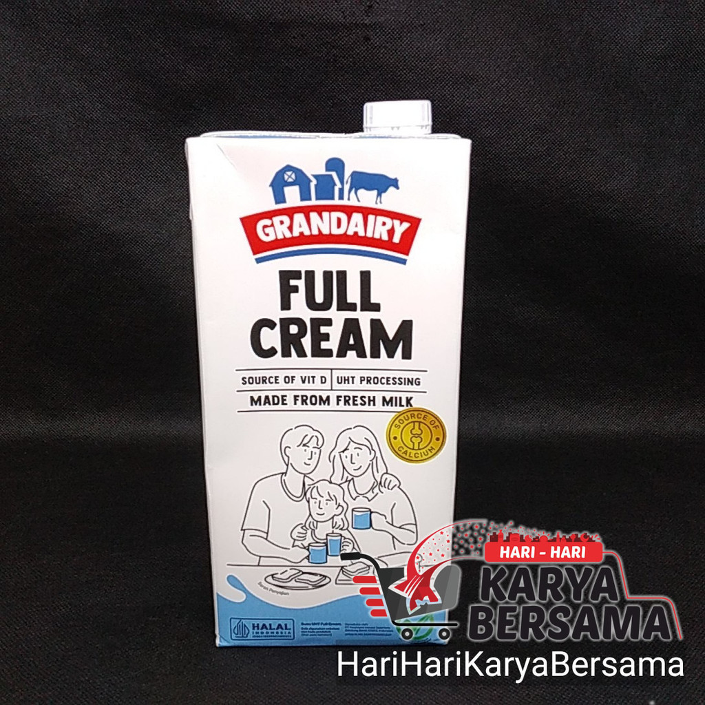 Jual GRANDAIRY SUSU UHT FRESH MILK FULL CREAM 1000ML | Shopee Indonesia
