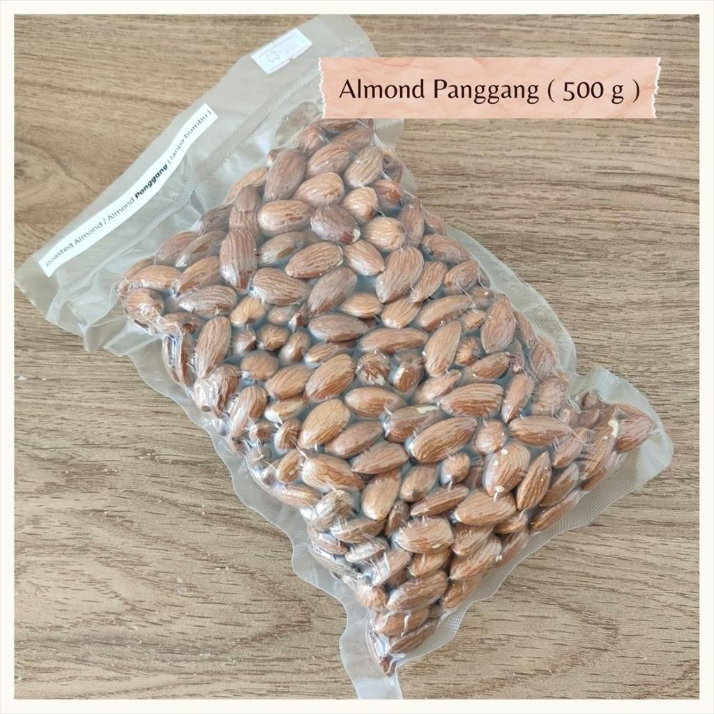 Jual Kacang Almon Panggang Original Tanpa Gula Garam Roasted Almond ...