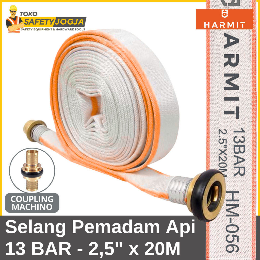 Jual Selang Hydrant Pemadam Fire Hose Kanvas 13BAR 2.5" inch x 20 Meter ...