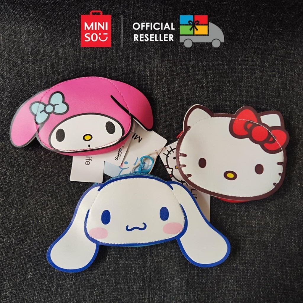 Jual MINISO x SANRIO Dompet Coin kepala HelloKitty / Melody ...