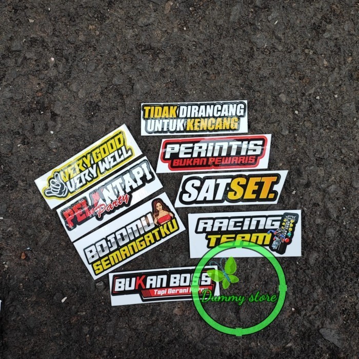 Jual Stiker / Sticker Cutting Kata Kata Keren SAT SET, BUKAN BOSS ...