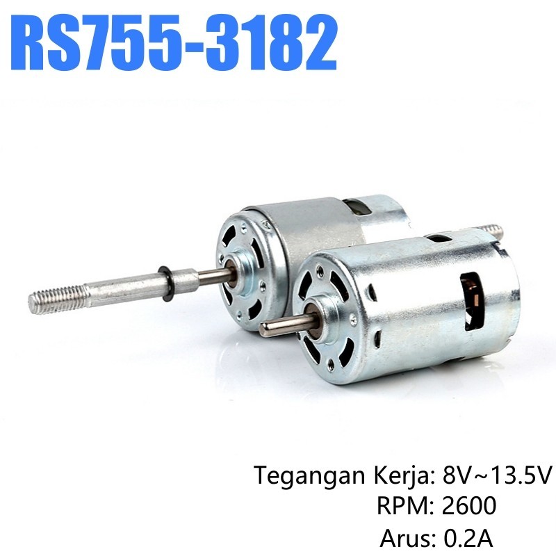 Jual RS-755 Dc Motor Tipe Sikat 8V~13.5volt / Miniatur Dinamo Listrik ...