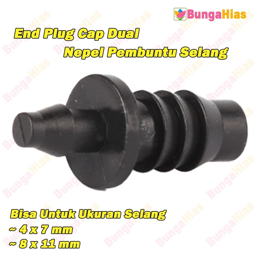 Jual Konektor End Plug Cap Line Dual Selang PE 4 x 7 mm Atau 8 x 11 mm ...