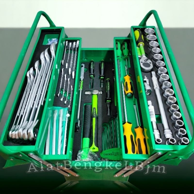 Jual TOOL KIT SET "TEKIRO" 66PCS ||TOOL BOX SET/MECHANIC TOOL SET 66 PCS TEKIRO BOX HIJAU ...