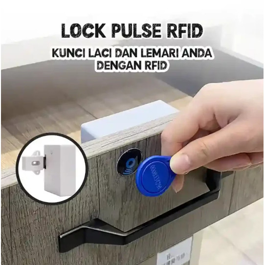 Jual Lock Pulse RFID Golden Security Kunci Lemari Sensor RFID Keyless ...