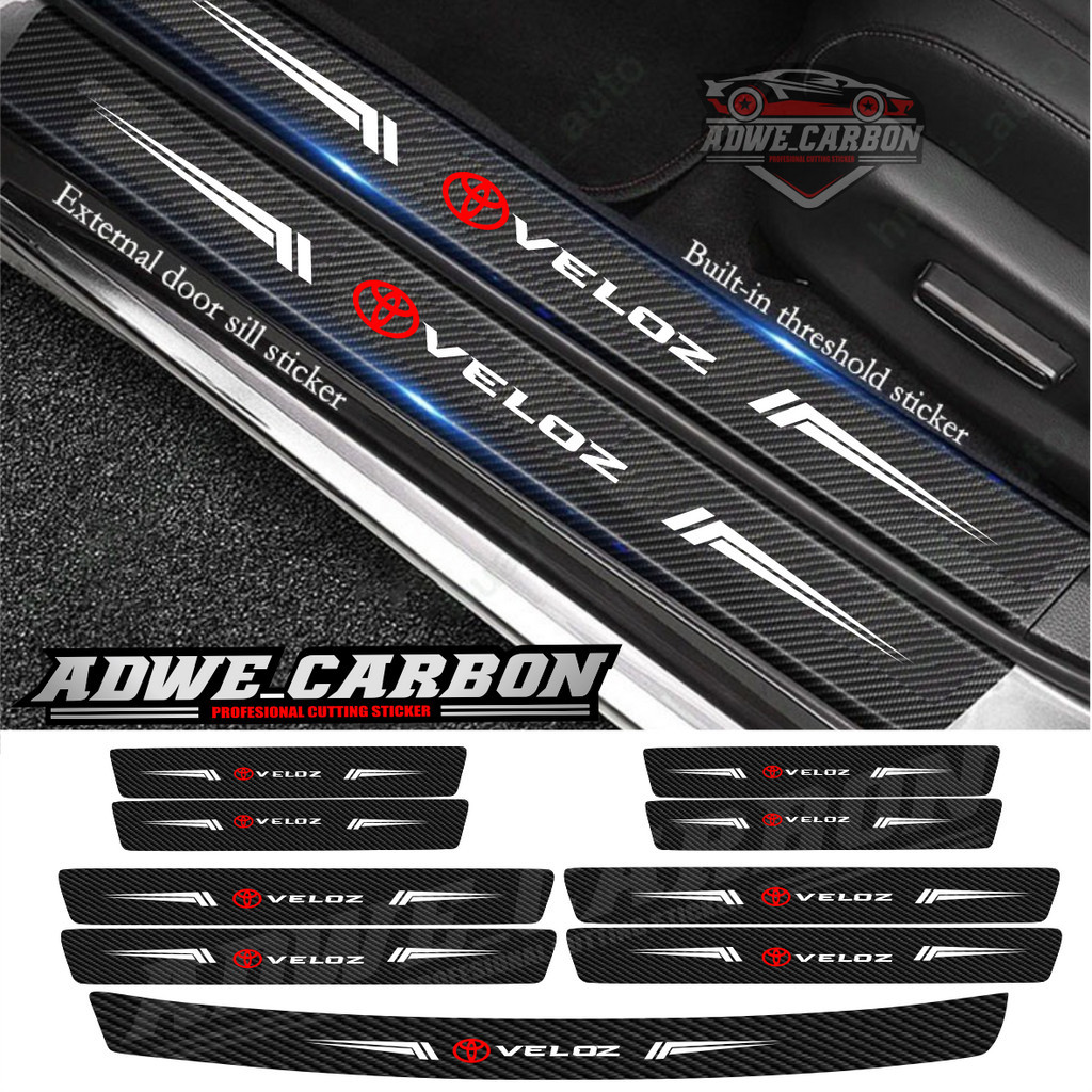 Jual stiker veloz carbon 5d pelindung pijakan kaki mobil toyota VELOZ ...