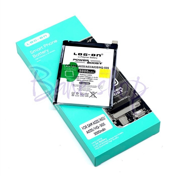 Jual BATERAI LOG ON SAMSUNG A02S A025F / A03 / A03S A037F HQ-50S DOUBLE POWER BATRE | Shopee ...