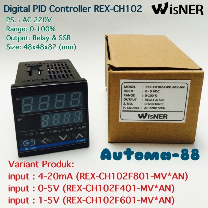 Jual REX-C100 Controller Input 4-20mA / 0-5V / 1-5V / 0-10V Output Relay - input 4-20mA -Ol76 ...