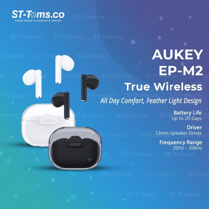 Jual Aukey EP-M2 EPM 2 EPM2 E PM2 True Wireless TWS 20 Hrs Battery 3EQ Mode | Shopee Indonesia