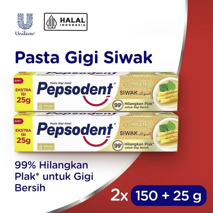 Jual Pepsodent Pasta Gigi Siwak & Mint 150+25 g x2 | Shopee Indonesia