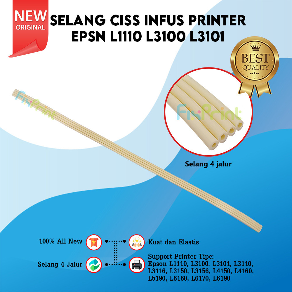 Jual Selang Cartridge CISS Printer Epson L1110 L1210 L1250 L1256 L3100 ...