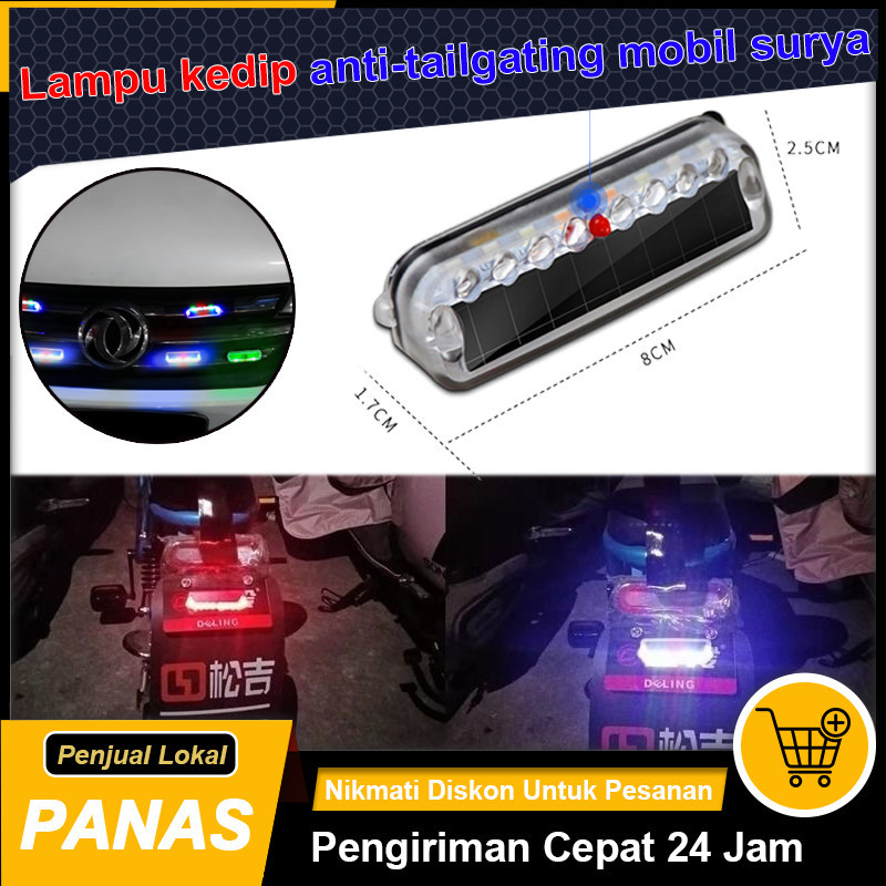 Jual Lampu flash anti-tailgating mobil motor surya Lampu peringatan ...