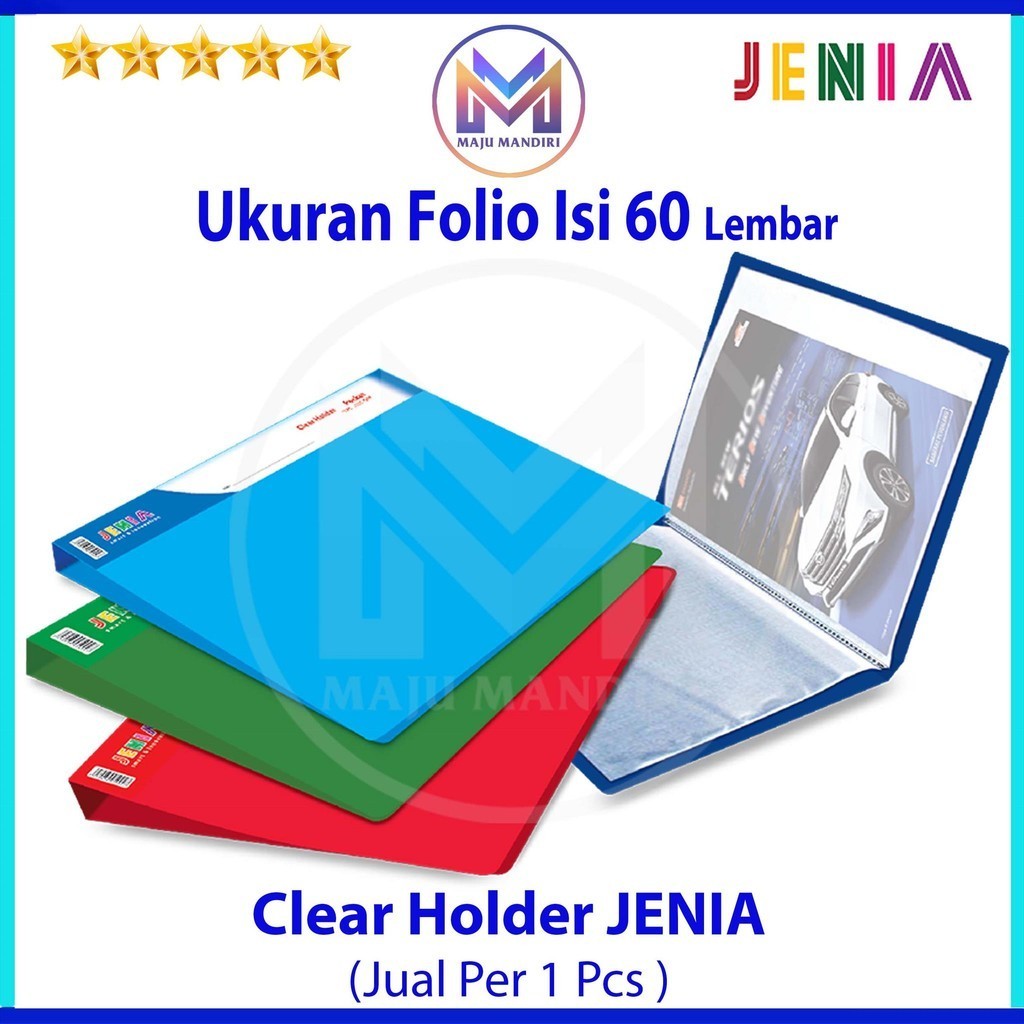 Jual Clear Holder Jenia Ukuran F4 Isi 60 Poket / Map Dokumen Folio ...