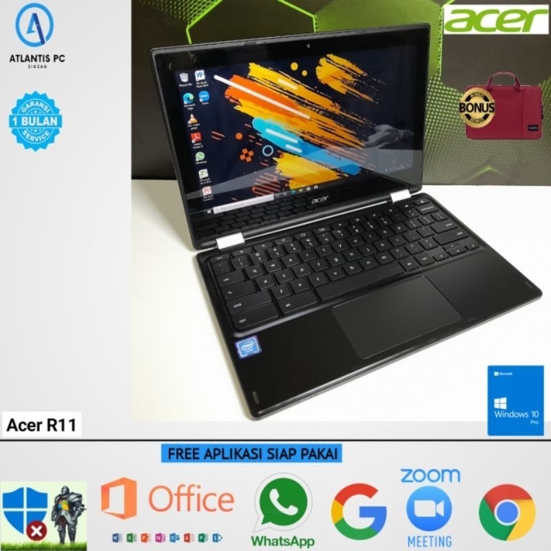 Jual Laptop Acer R11 Ram 4GB SSD 128GB Touchscreen Flip Windows 10 SIAP ...
