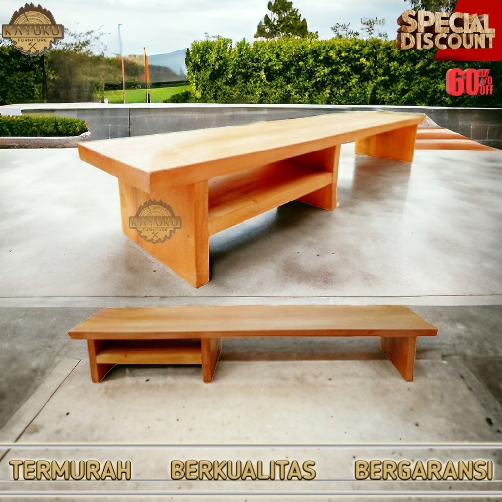 Jual Meja Monitor 100x20x10 cm table stand kayu Meja laptop table meja ...