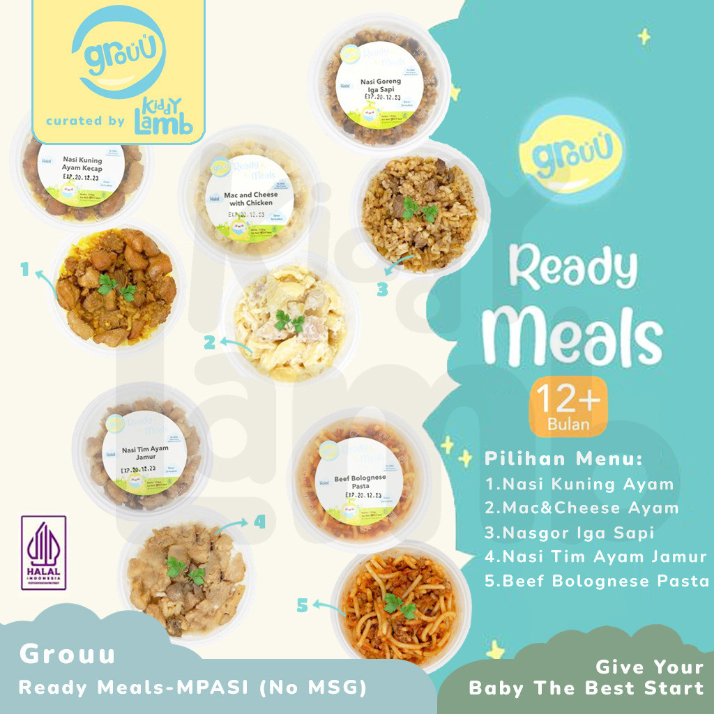 Jual Grouu Ready Meals / Makanan Siap Saji / Makanan MPASI Anak Bayi ...