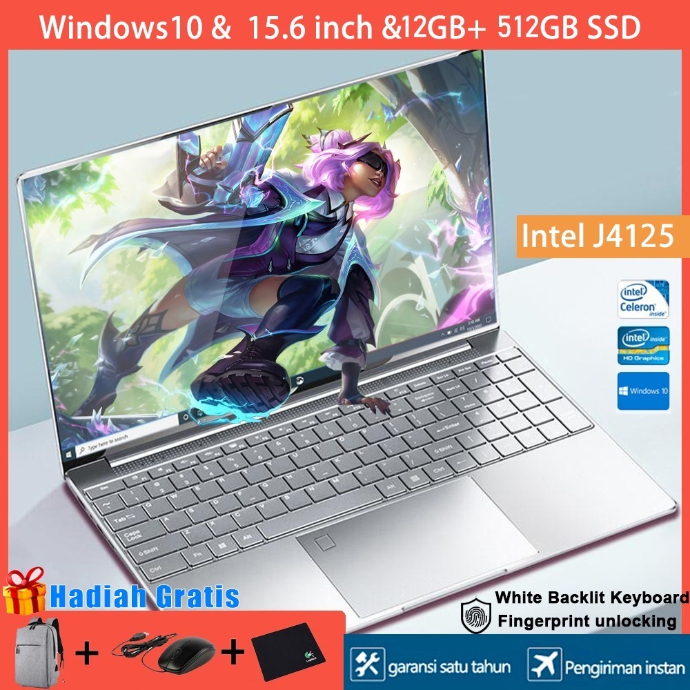 Jual [Pengiriman Lokal] laptop murah RAM 12GB+512GB SSD Intel J4125 15. ...