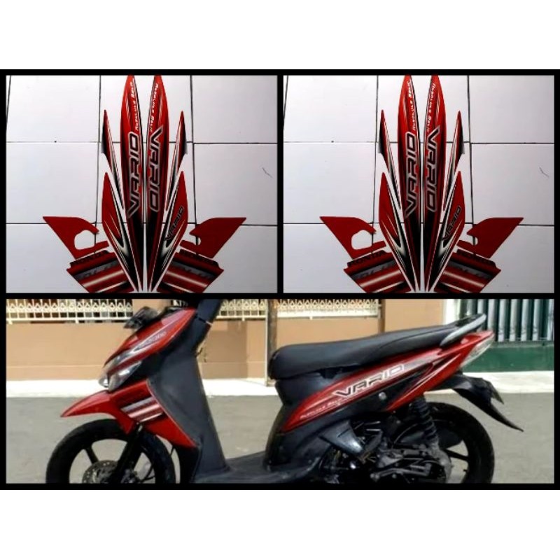 Jual STIKER STRIPING LIS LES POLET PLAT PLISIR BODY MOTOR HONDA VARIO 110 2008 CW VARLA MERAH ...