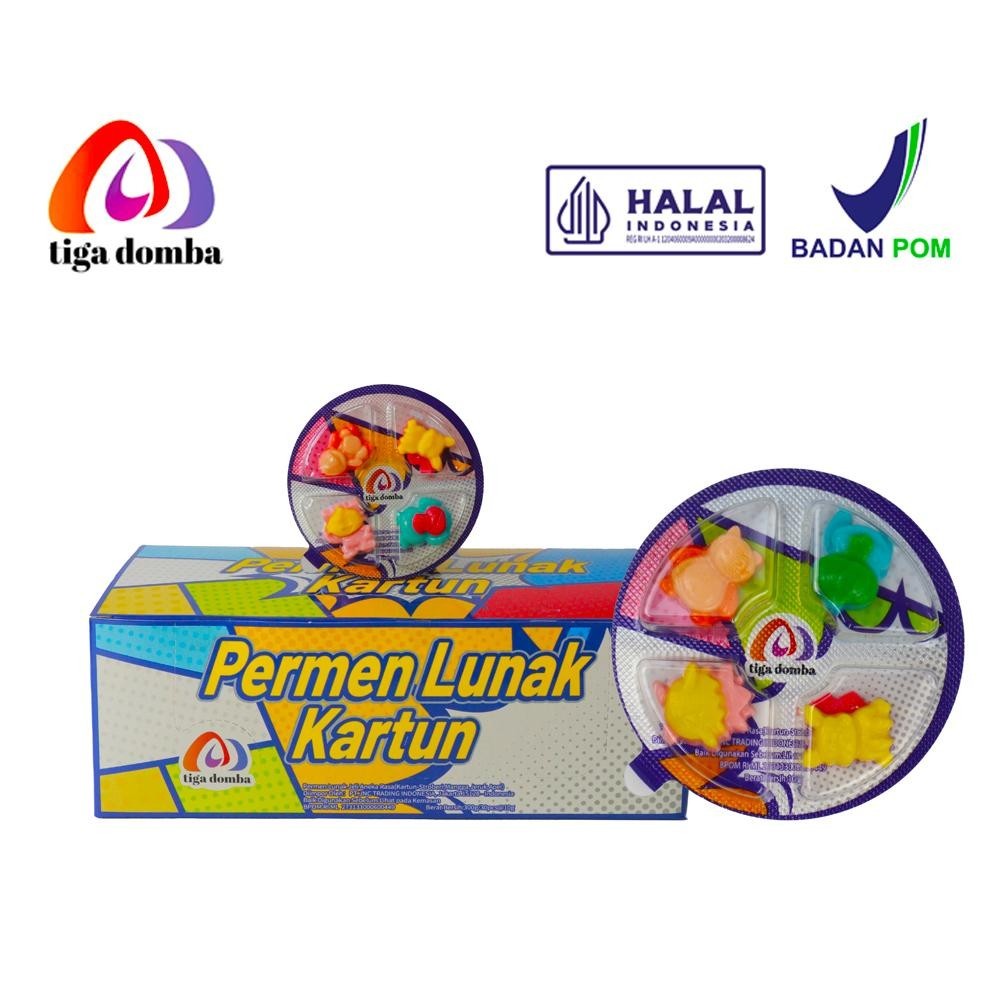 Jual [Halal] Halal Permen Lunak Kartun, Rasa Multiple Flavors Permen ...