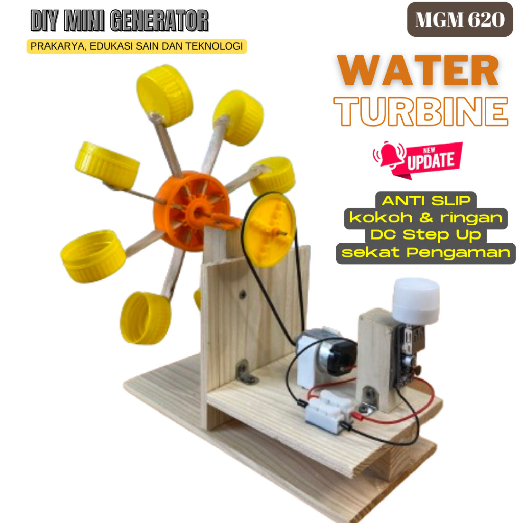 Jual VB56UI KIT EDUKASI WATER TURBINE GENERATOR / BALING-BALING KINCIR ...