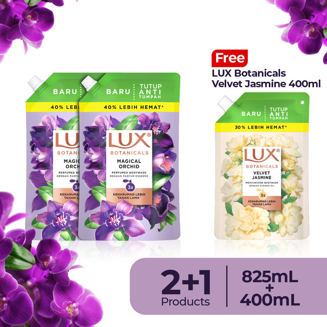 Jual Buy 2 Lux Magical Orchid 825ml Free Lux Velvet Jasmine 400ml | Shopee Indonesia