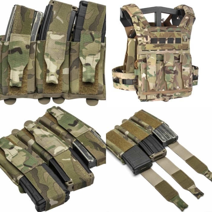 Jual BFG Repro Flapped Ten Speed M4 Triple Mag Pouch - Rompi Vest ...