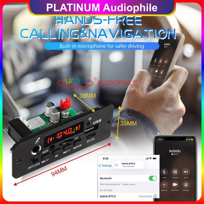 Jual Modul Mp3 Amplifier Bluetooth Karaoke Microphone Echo DIY Class D ...