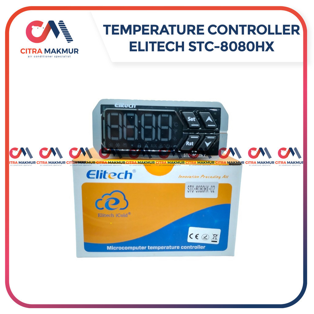 Jual Elitech Temperature Controller Thermostat Kulkas STC 8080 HX 8080HX 1 Sensor Suhu Defrost ...