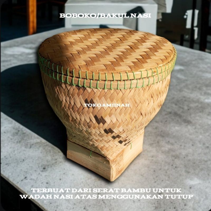 Jual BOBOKO//BAKUL NASI KECIL BAHAN BAMBU UKURAN DM 20-22CM | Shopee ...