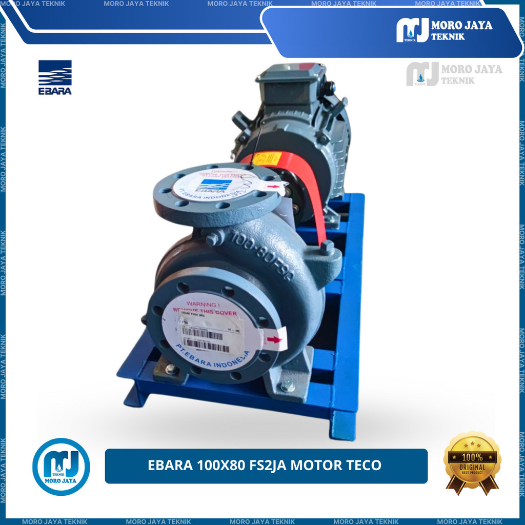Jual Pompa Ebara 100x80 FSJA Motor Teco 37 KW 50 HP 2 Pole | Shopee Indonesia