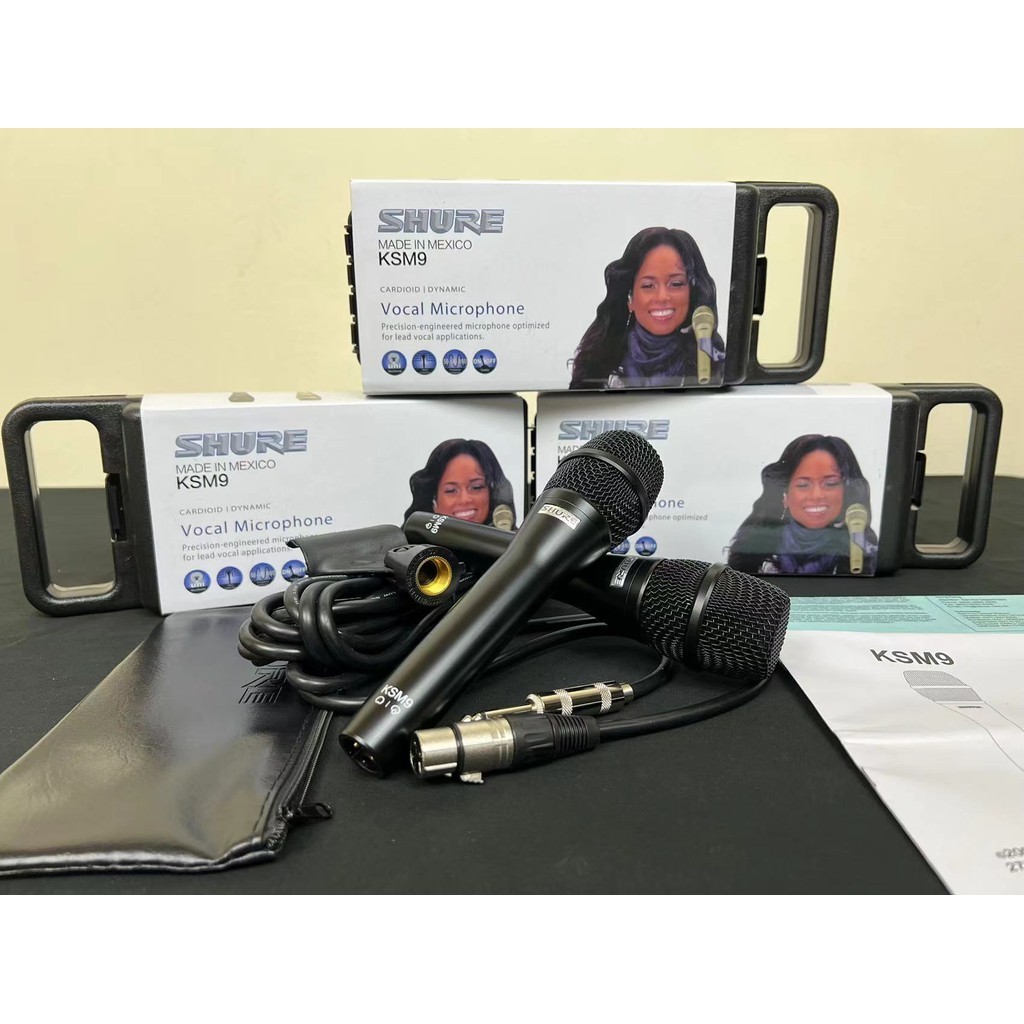 Jual Mic Kabel SHURE KSM 9 Dynamic Vocal ksm9 Warna Hitam | Shopee ...