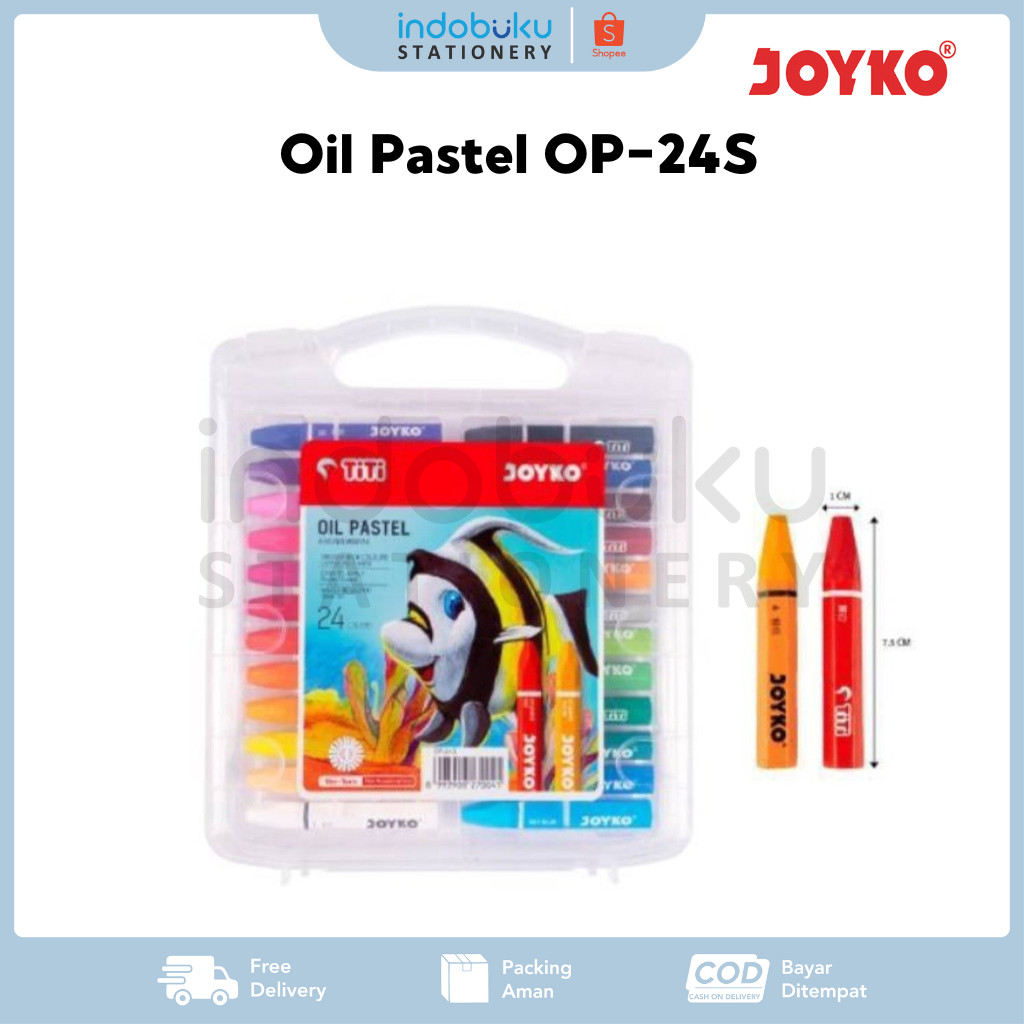 Jual Oil Pastel Joyko Krayon Minyak Joyko 24 Warna OP-24S | Shopee ...