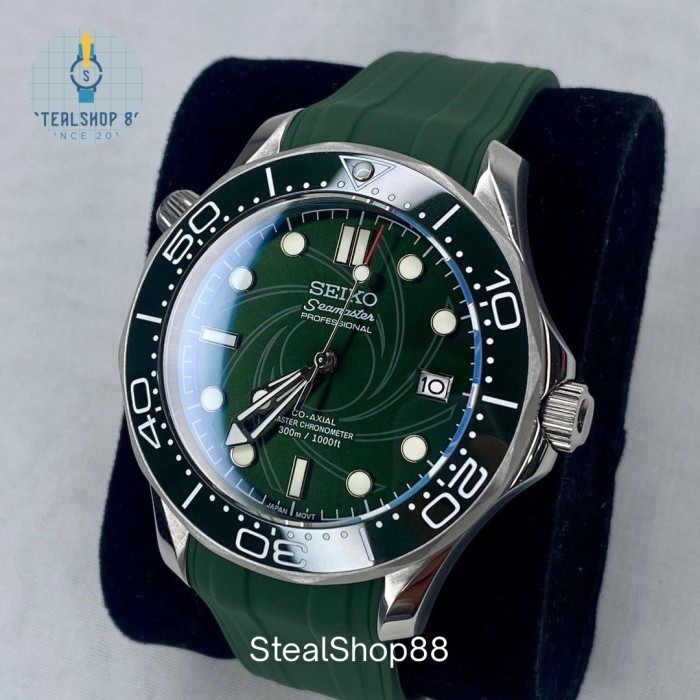 Jual Seiko Mod Seamaster Green Bond Spectre Dial HommeIndo NH35 ...