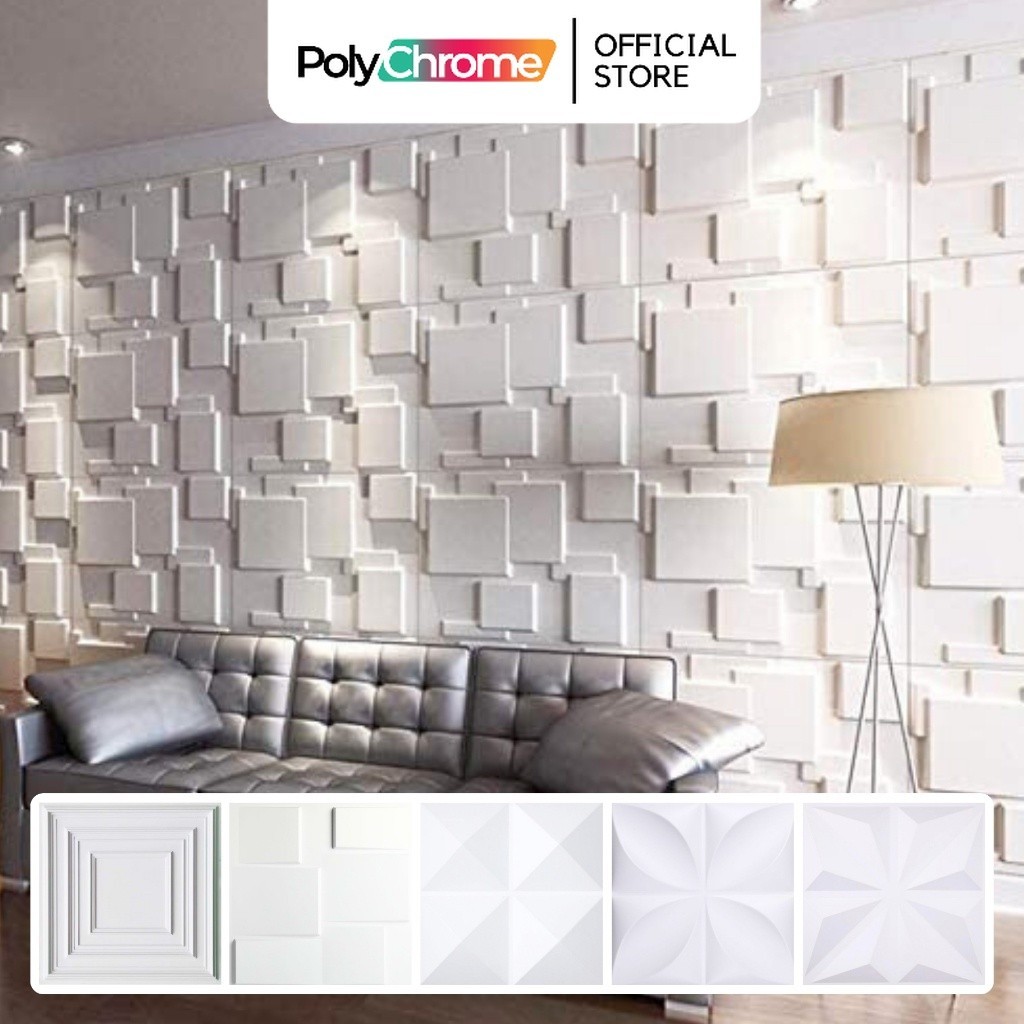 Jual 3D Wallpanel Dinding PVC 50x50 cm Solid Wallpaper Dinding Dekorasi ...