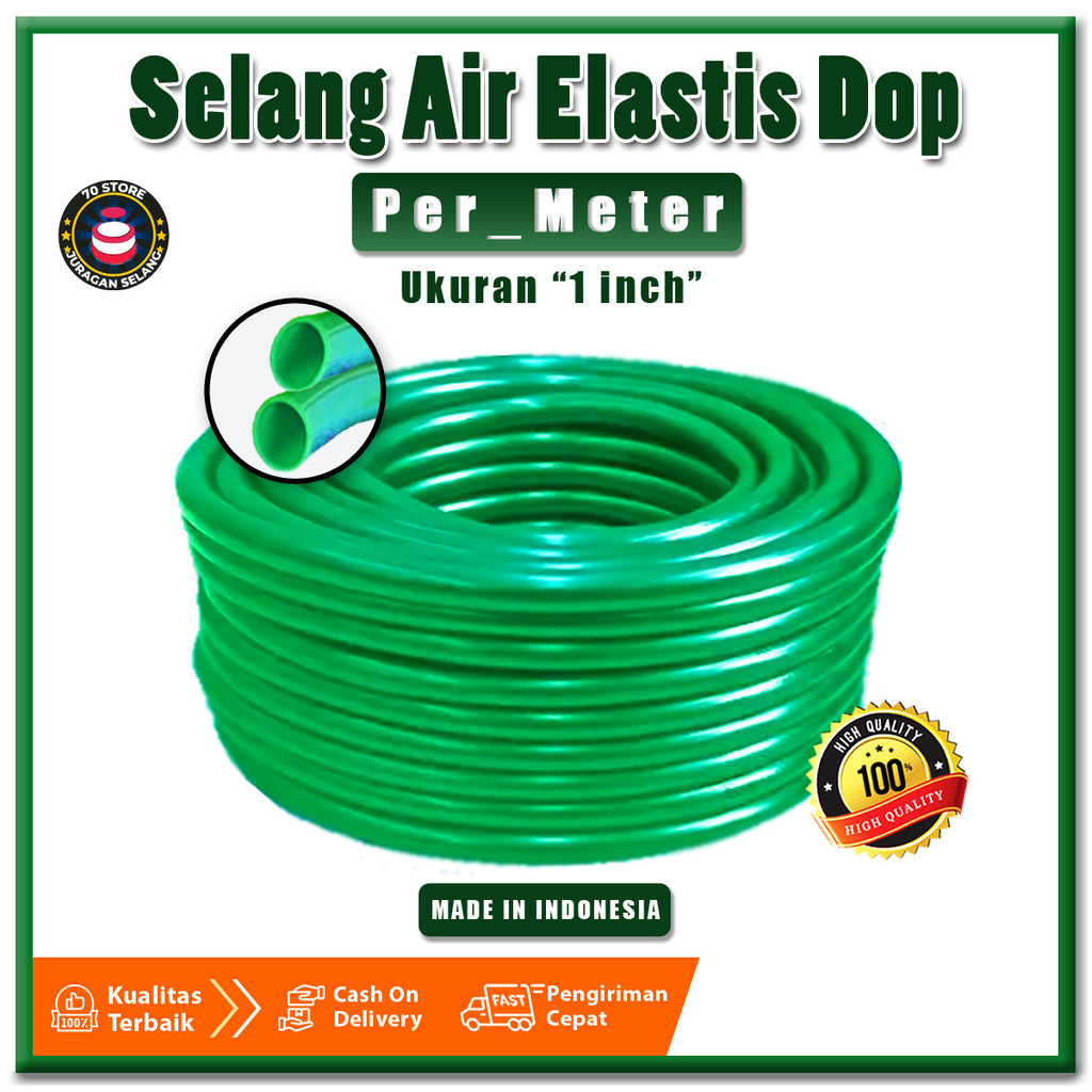 Jual Selang Air Elastis Dop Full Pvc Tebal 1 Inch Selang Taman Kebun Permeter Terlaris | Shopee ...