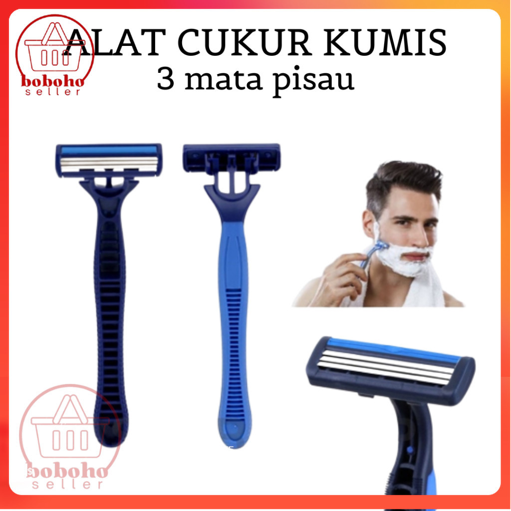 Jual Alat Pisau Cukur Jenggot Kumis Pria Manual / Razor Blade Shaving 3 ...
