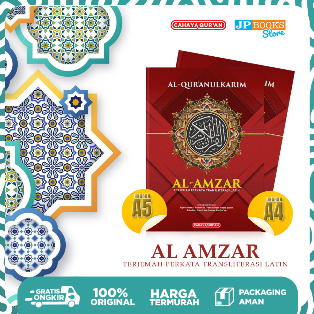 Jual Cahaya Quran - Al Quran Tajwid Al Amzar Terjemah Perkata Transliterasi Latin Tajwid Khot ...