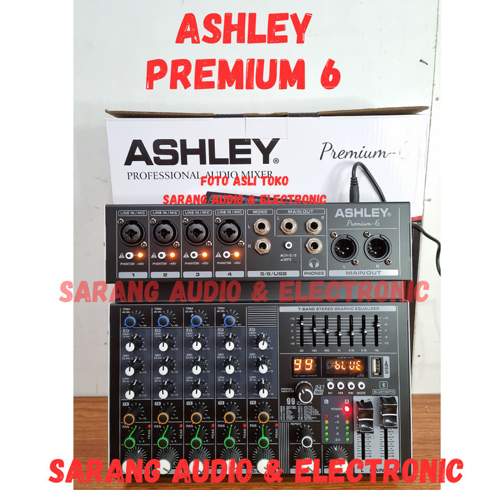 Jual Mixer audio ashley premium 6 original 6 channel premium6 ORIGINAL | Shopee Indonesia