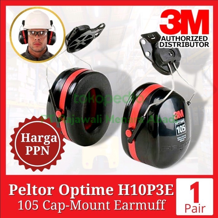 Jual 3M Earmuff Cap Mount Peltor Optime H10P3E 105db | Shopee Indonesia