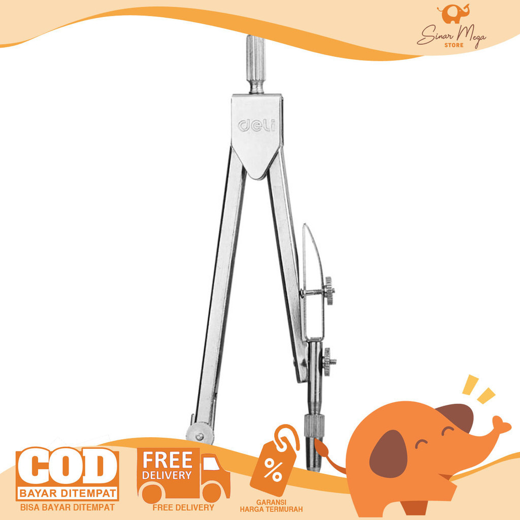 Jual Deli Jangka Set 8601 Assembled Geometry Compass w/ pencil Jangka ...