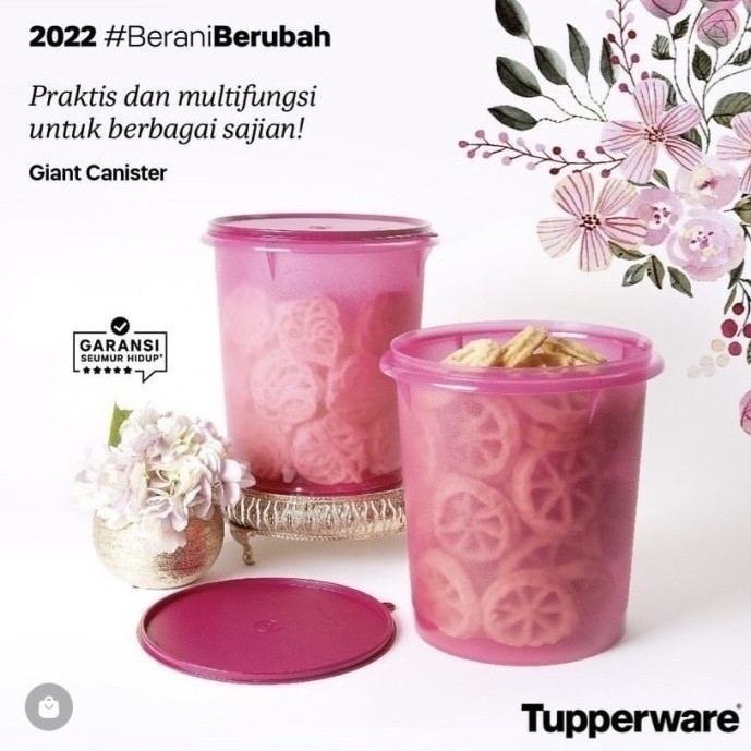 Jual Tupperware New Giant Canister 8.4 L Wadah Toples Besar Snack ...