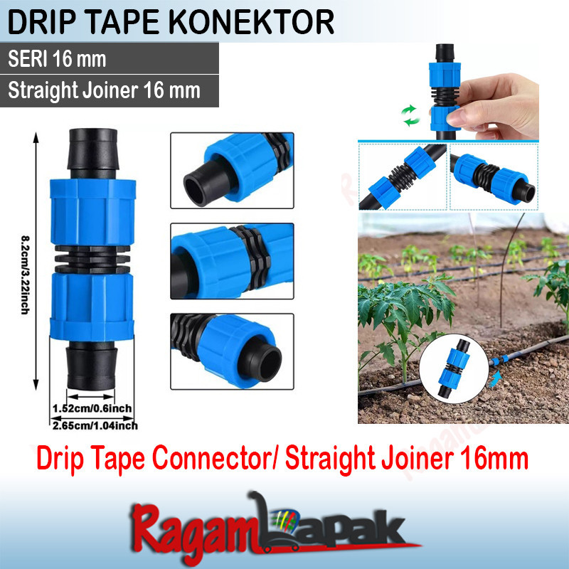 Jual Drip Tape Connector, Straight Joiner, 16mm | Shopee Indonesia