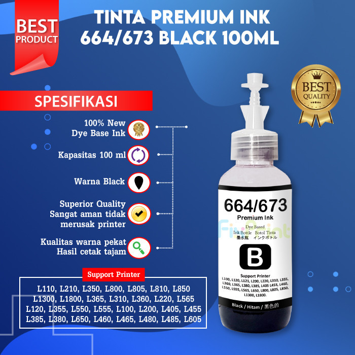 Jual TINTA INK SETARA ORIGINAL L SERIES 673 PRINTER L800/L805/L850/L1800 | Shopee Indonesia