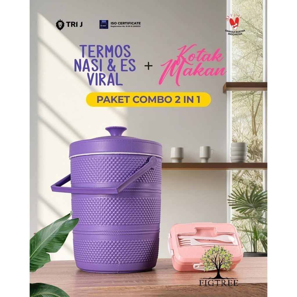 Jual Paket COMBO 2 in 1 Termos Besar 17 Liter dan Kotak Makan Cantik ...