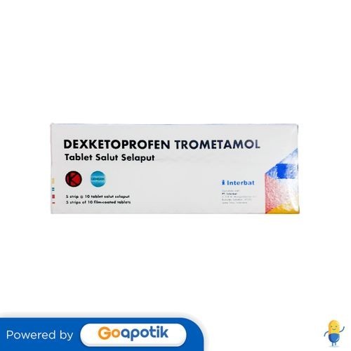 Jual Dexketoprofen Trometamol Interbat 25 Mg Box 50 Tablet | Shopee ...