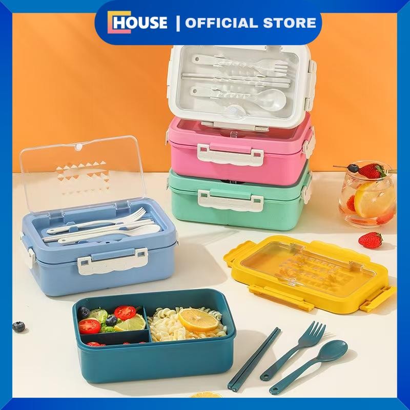 Jual U HOUSE Lunch Box Set Kotak Bekal Makan 1000ml 4 In 1 Dengan ...
