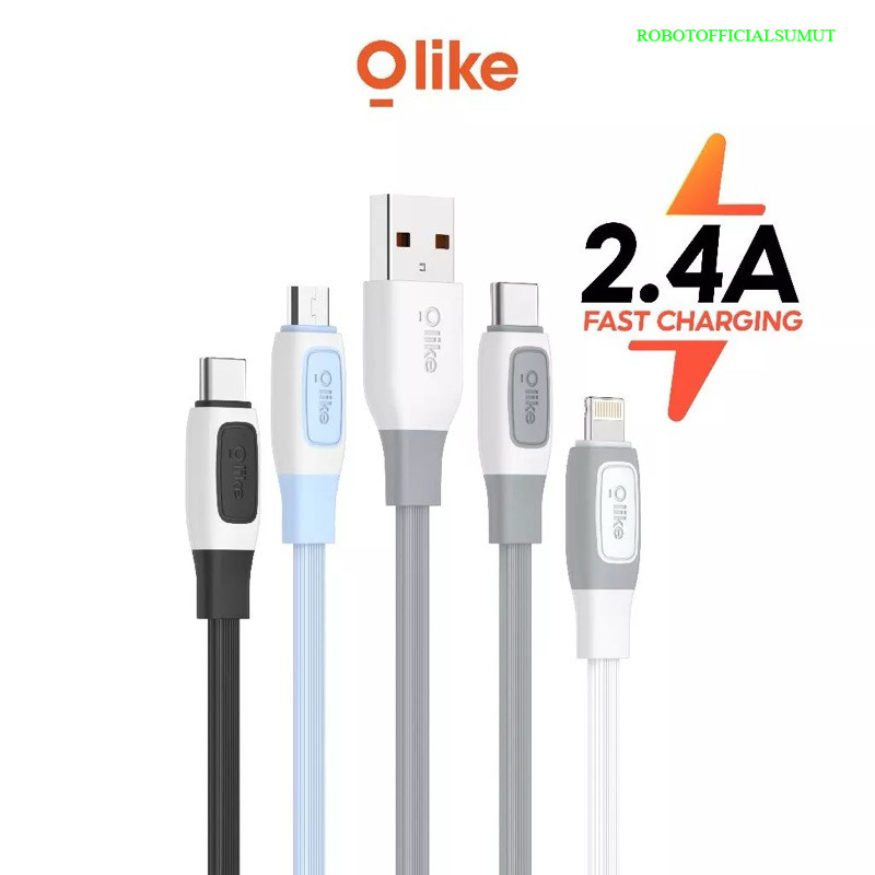 Jual Olike D307 Kabel Data Pipih Micro USB / Type-C / Lightning ...